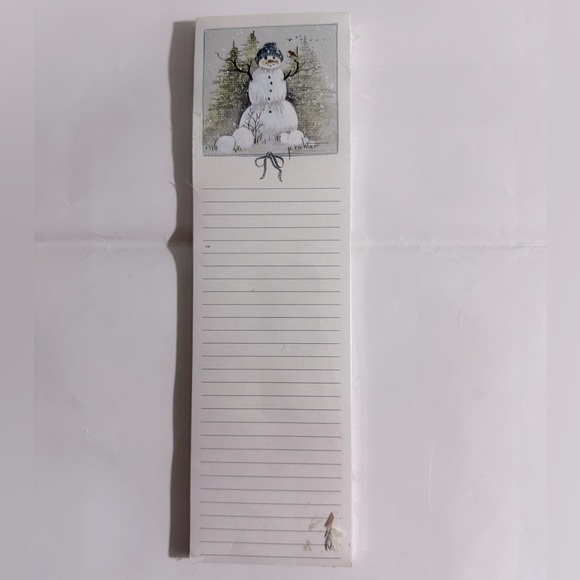 Creations Unlimited | Office | Vintage Lined Snowman Artwork Magnetic ...